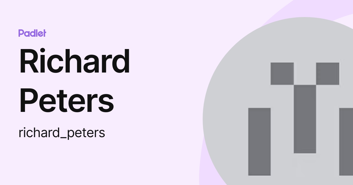 Richard Peters (richard_peters) profile | Padlet