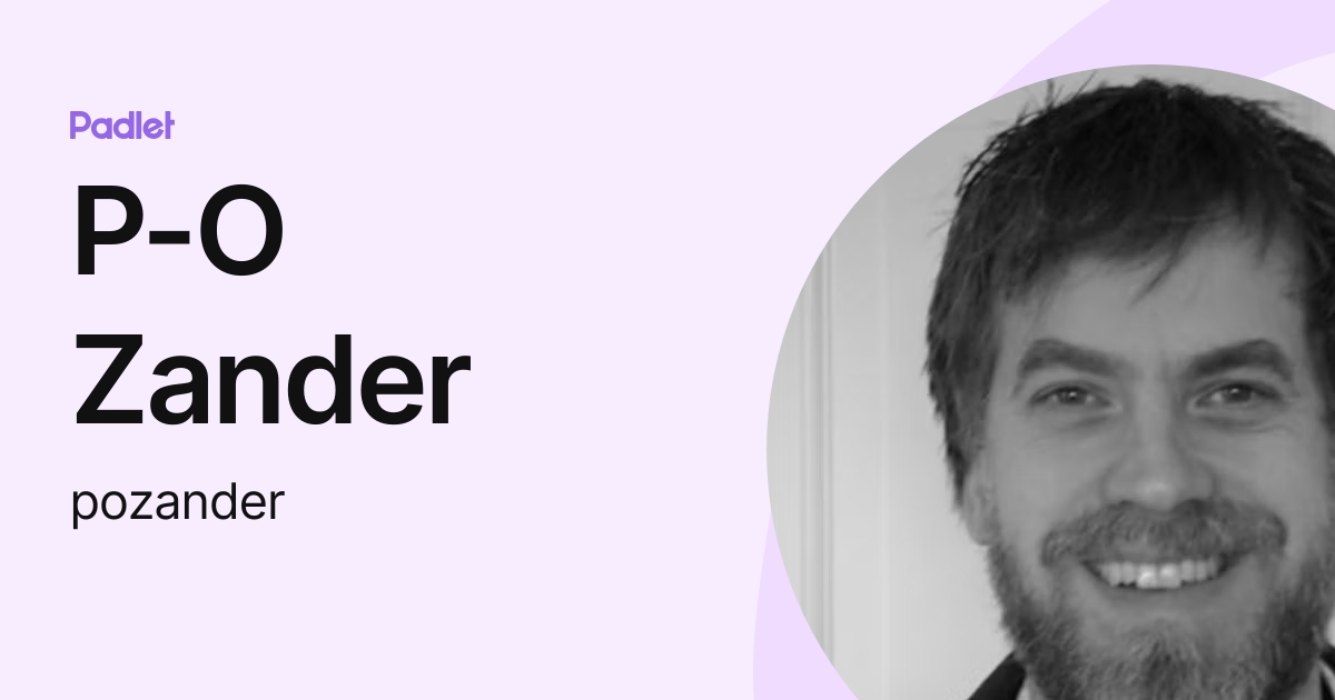 P-O Zander (pozander) profile | Padlet