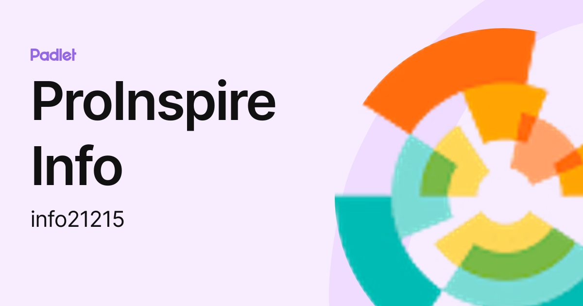 ProInspire Info (info21215) profile | Padlet