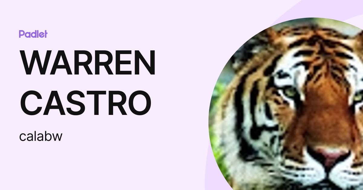 WARREN CASTRO (calabw) profile | Padlet