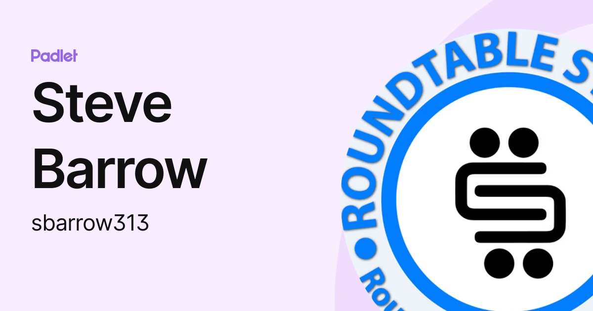 Steve Barrow (sbarrow313) profile | Padlet