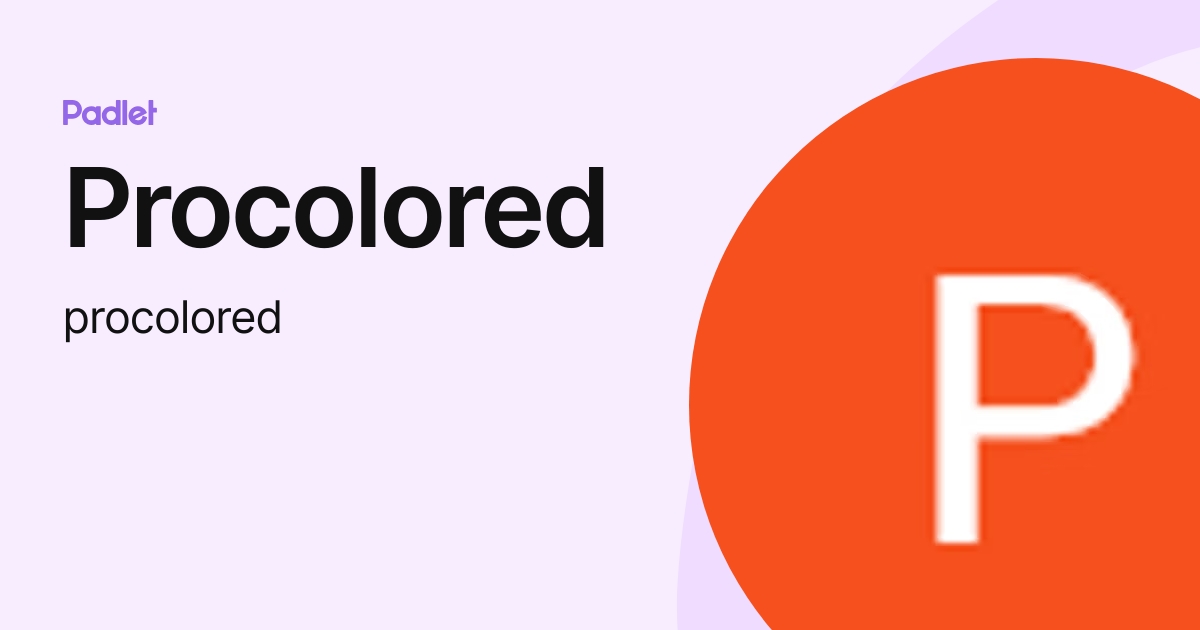 Procolored (procolored) profile | Padlet