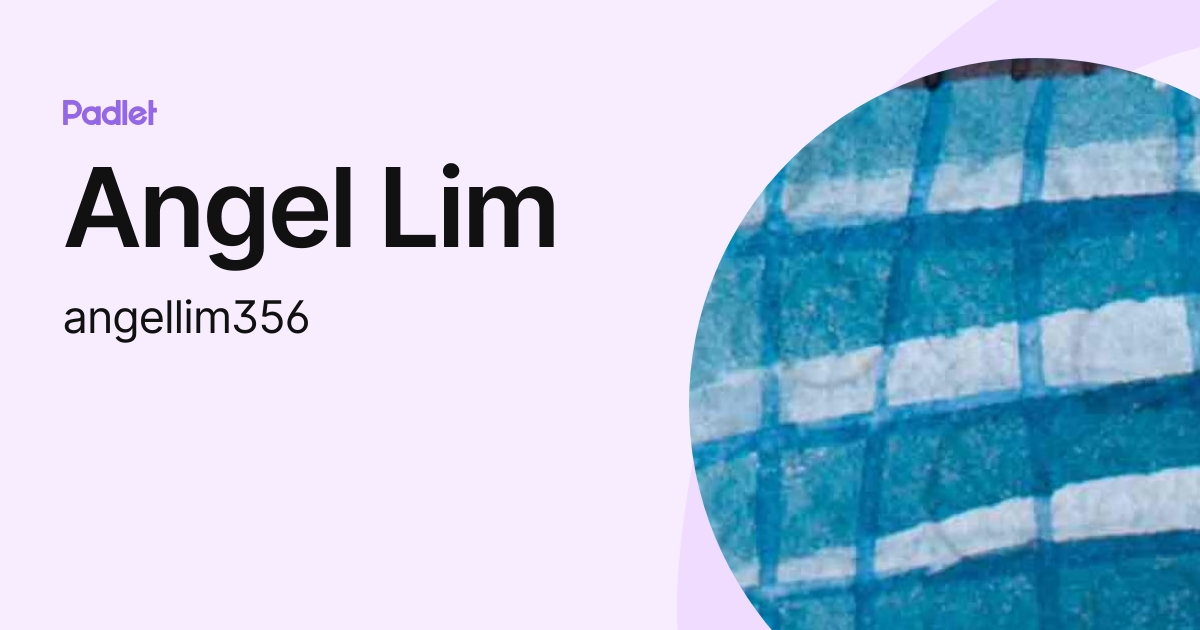 Angel Lim (angellim356) profile | Padlet