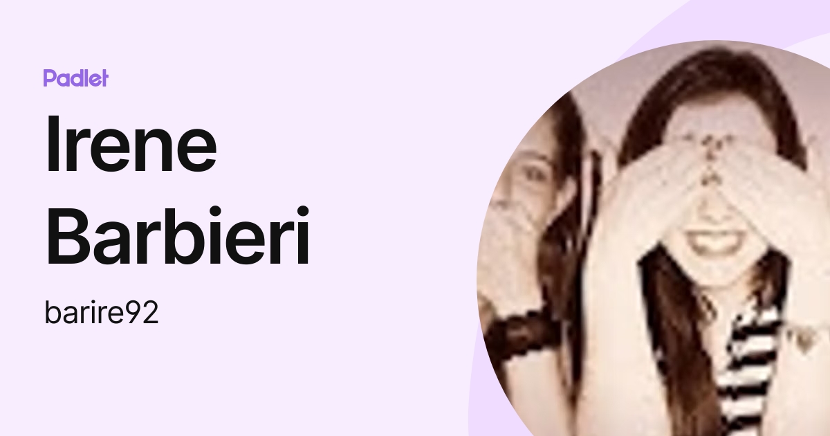 Irene Barbieri (barire92) profile | Padlet