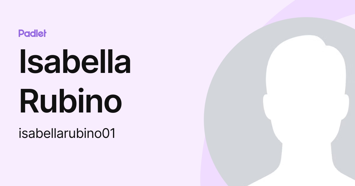 Isabella Rubino (isabellarubino01) profile | Padlet