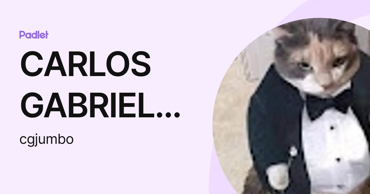 CARLOS GABRIEL JUMBO MORETA (cgjumbo) profile | Padlet