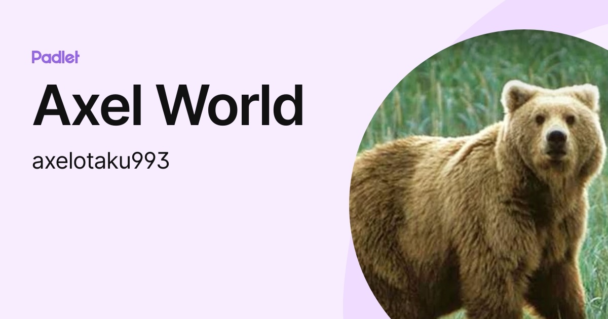 Axel World (axelotaku993) profile | Padlet