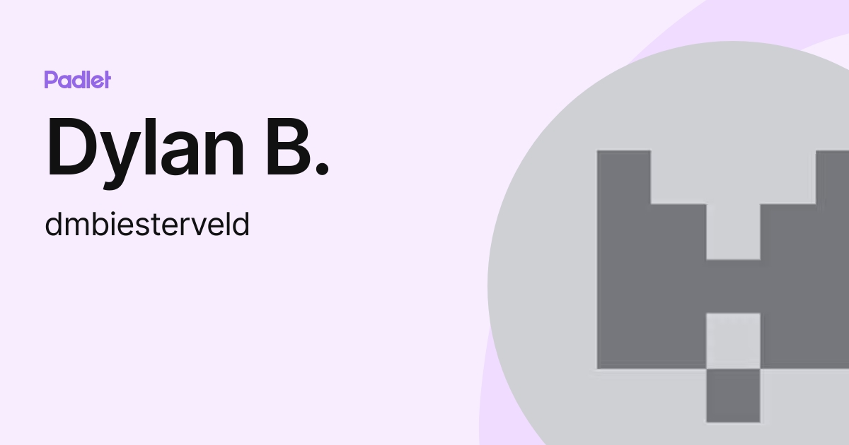 Dylan B. (dmbiesterveld) profile | Padlet