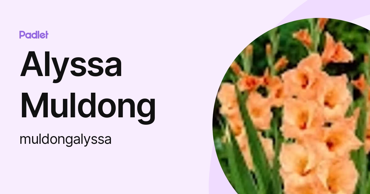 Alyssa Muldong (muldongalyssa) profile | Padlet