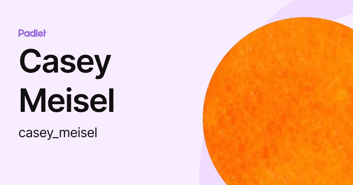 Casey Meisel (casey_meisel) profile | Padlet