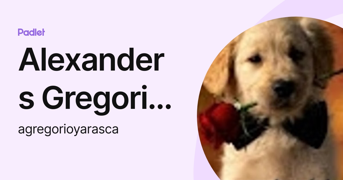 Alexanders Gregorio Yarasca (agregorioyarasca) profile | Padlet