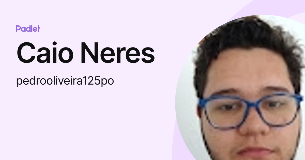 Caio Neres (pedrooliveira125po) profile | Padlet