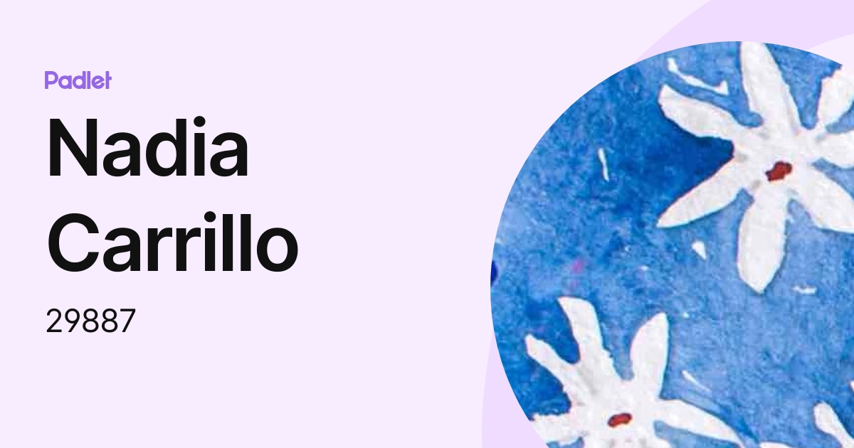 Nadia Carrillo (29887) profile | Padlet