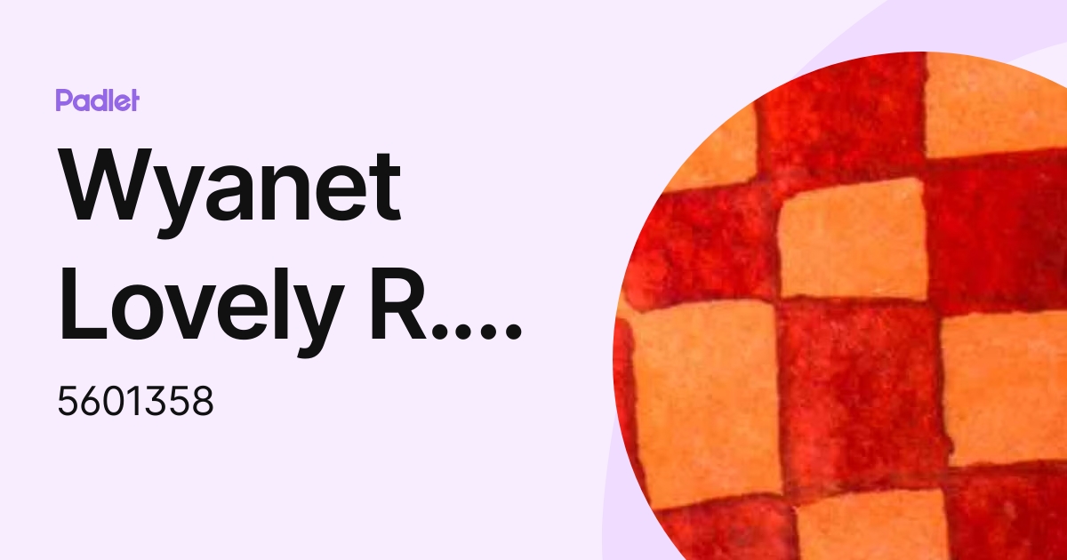 Wyanet Lovely R. Sanchez (5601358) profile | Padlet