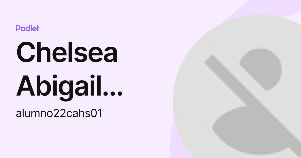 Chelsea Abigail Hernández Solis (alumno22cahs01) profile | Padlet