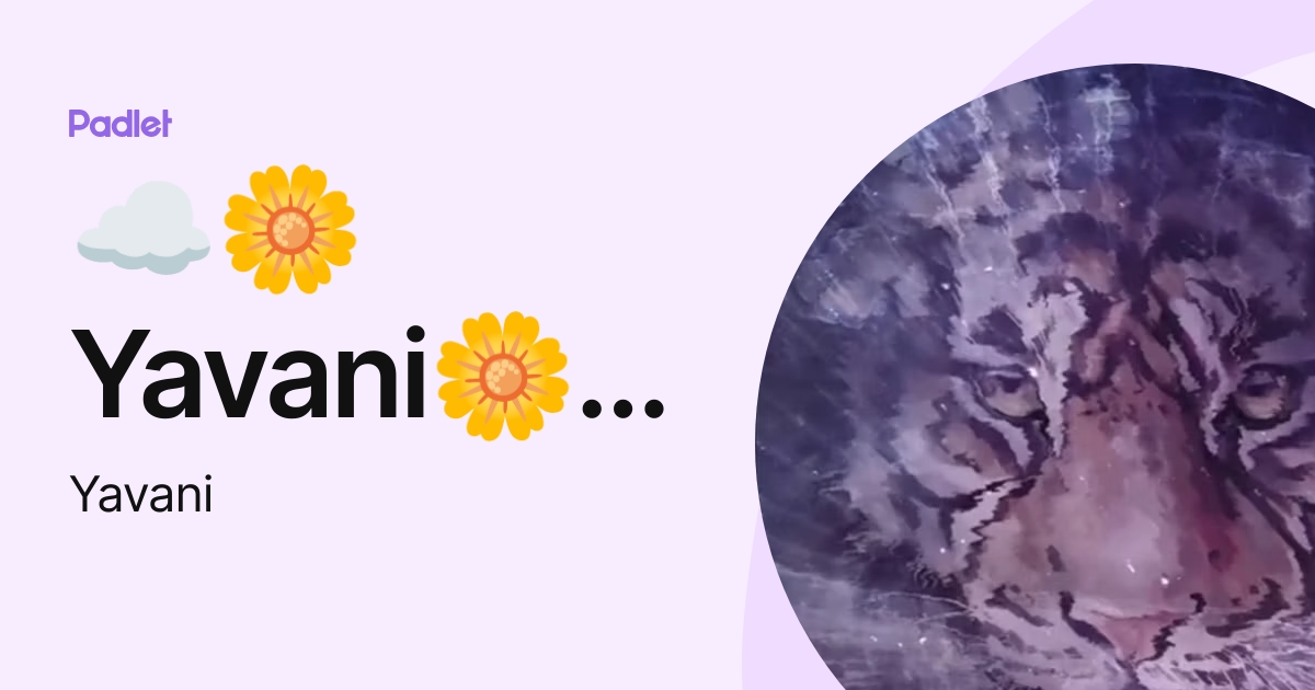 ☁️🌼Yavani🌼☁️ (Yavani) profile | Padlet
