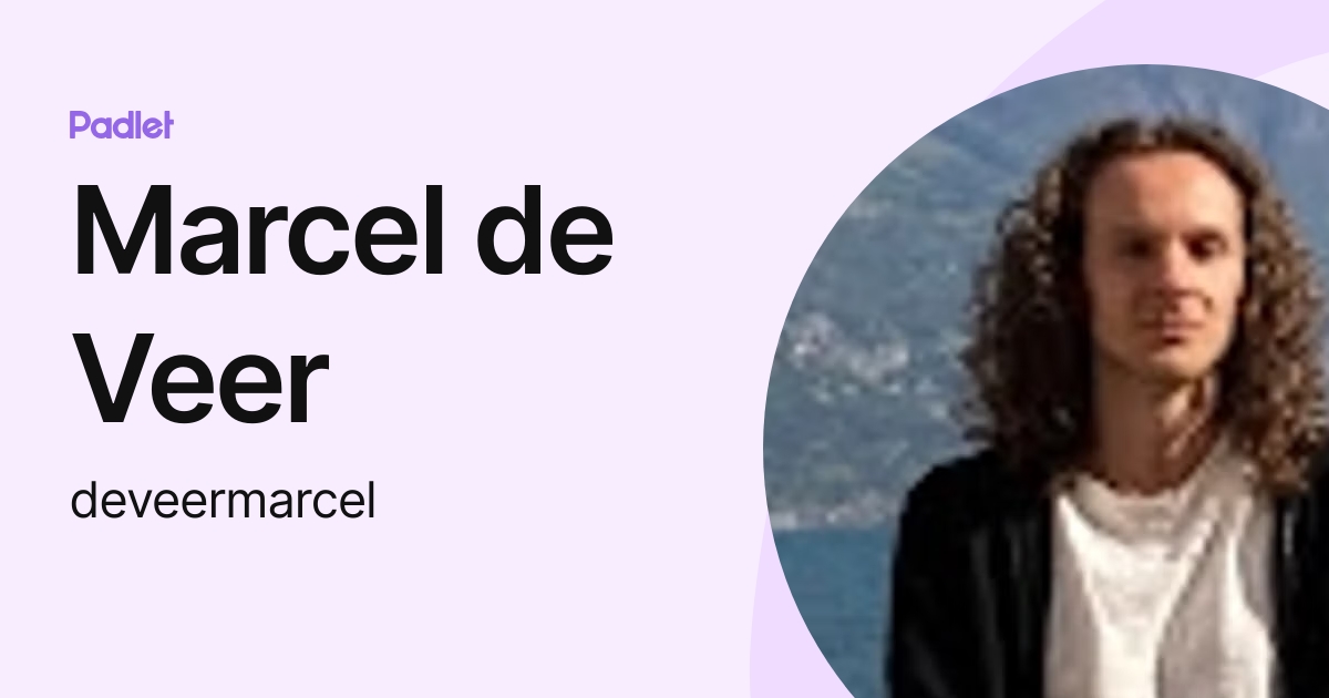 Marcel de Veer (deveermarcel) profile | Padlet