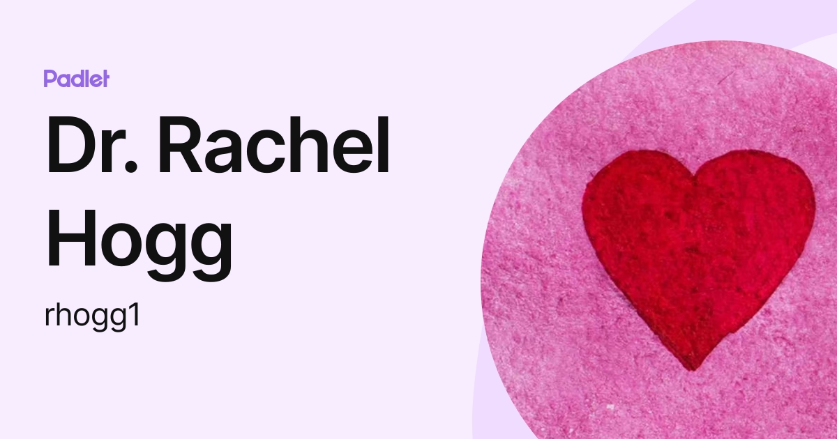 Dr. Rachel Hogg (rhogg1) profile | Padlet