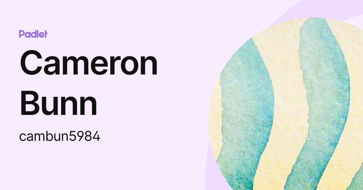 Cameron Bunn (cambun5984) profile | Padlet