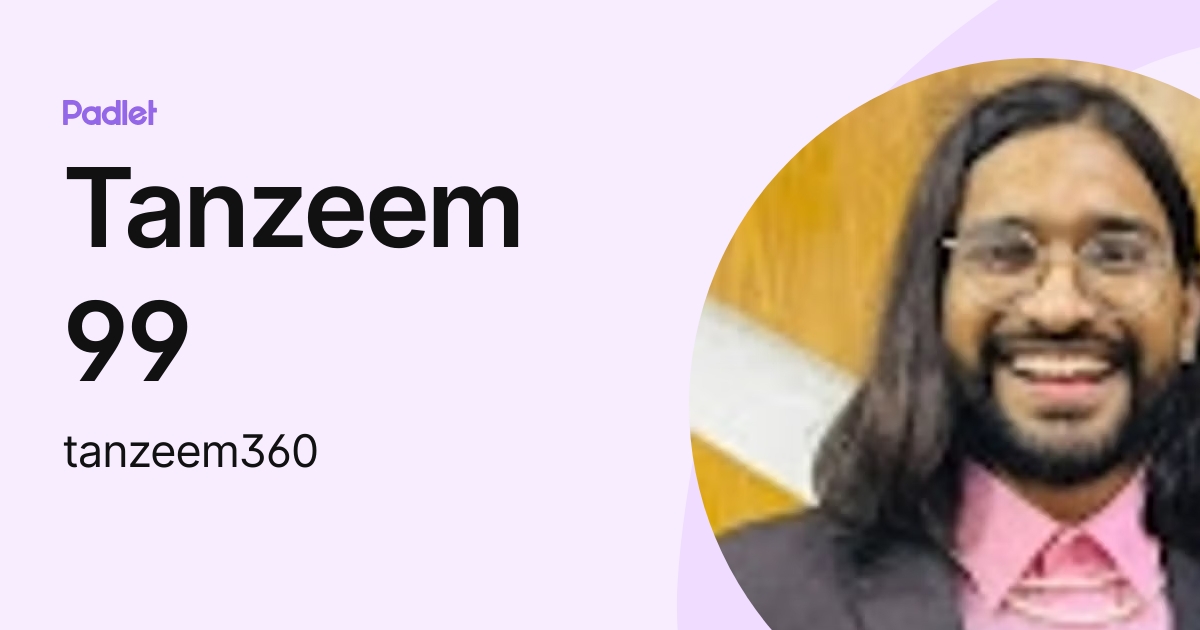Tanzeem 99 (tanzeem360) profile | Padlet