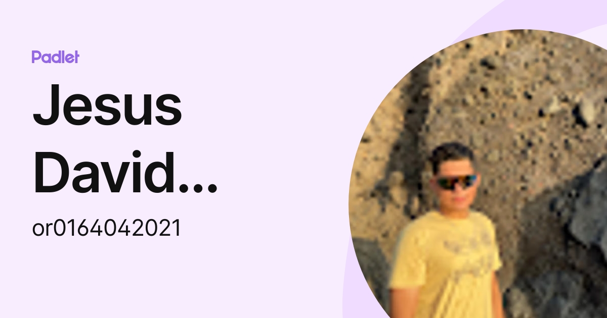 Jesus David Ochoa Rico (or0164042021) profile | Padlet