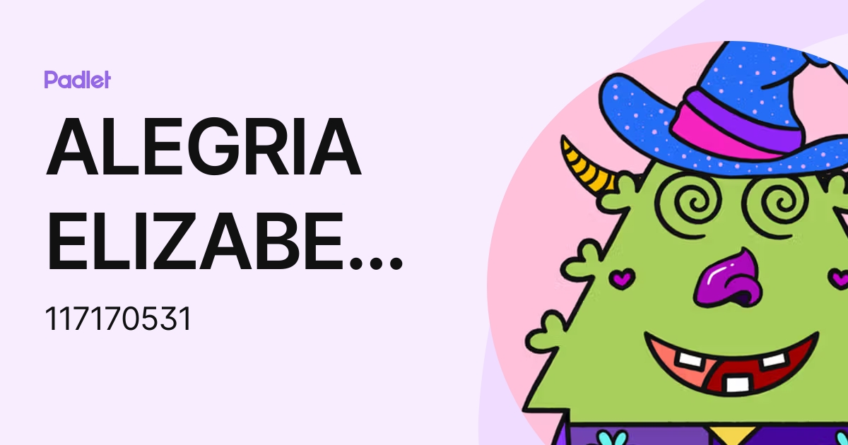 ALEGRIA ELIZABETH BADILLA ARROLIGA (117170531) profile | Padlet