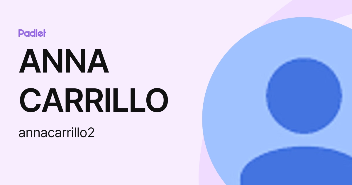 ANNA CARRILLO (annacarrillo2) profile | Padlet