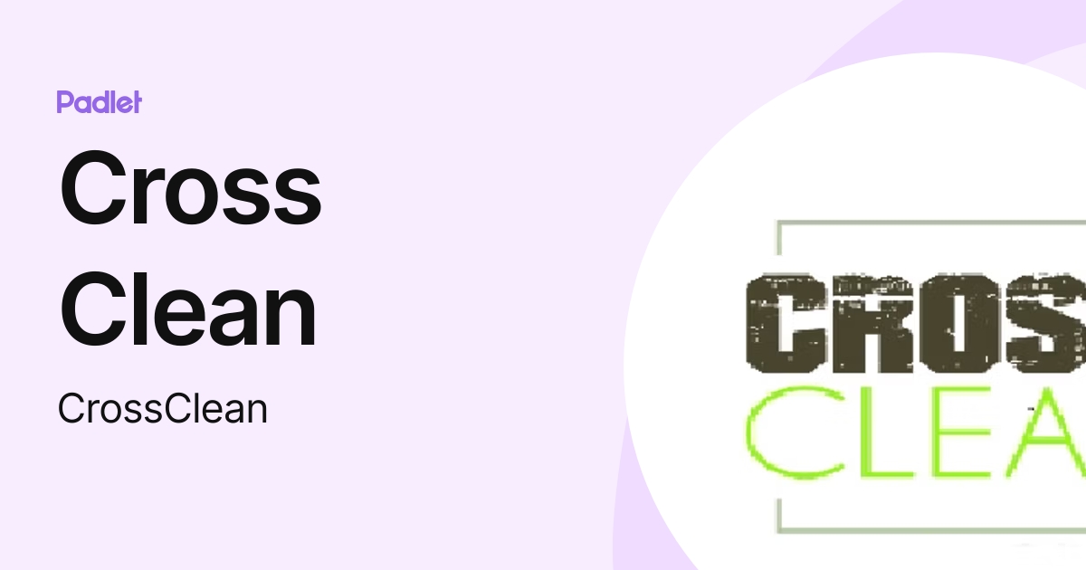 Cross Clean (CrossClean) profile | Padlet