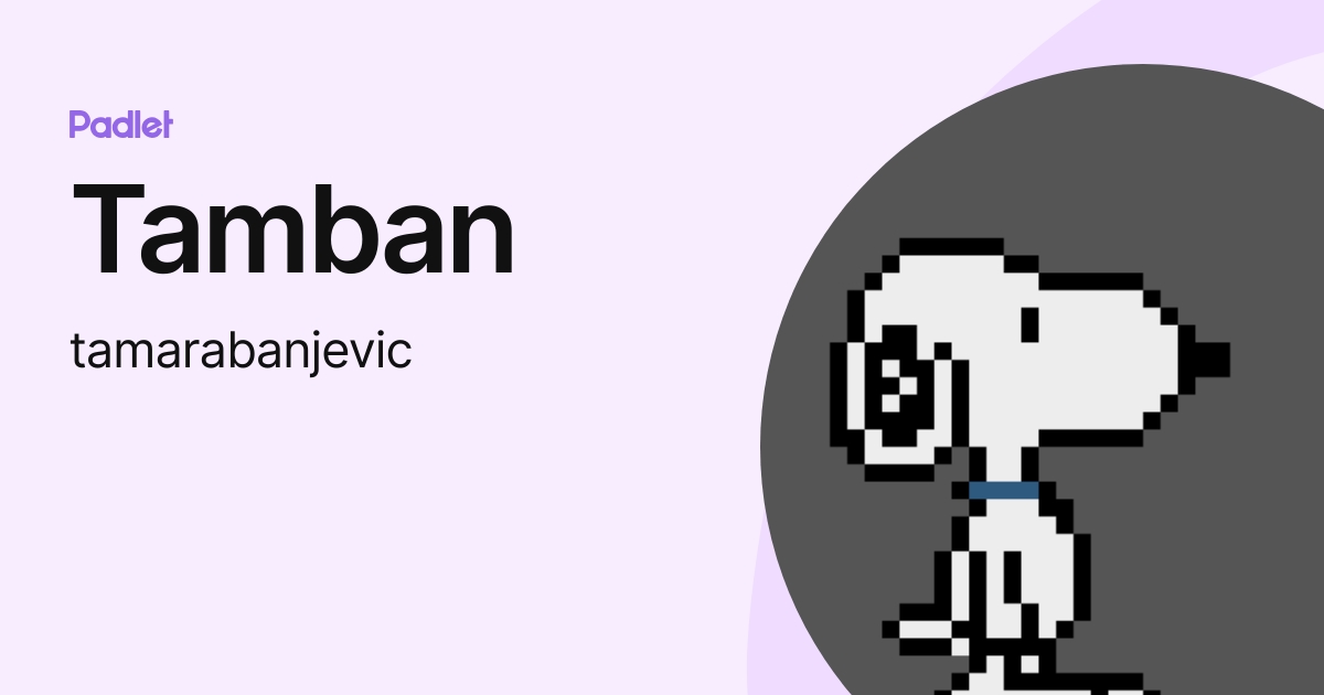 Tamban (tamarabanjevic) profile | Padlet