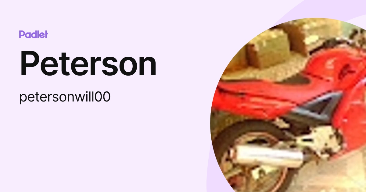 Peterson (petersonwill00) profile | Padlet