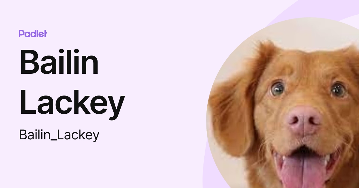 Bailin Lackey (Bailin_Lackey) profile | Padlet