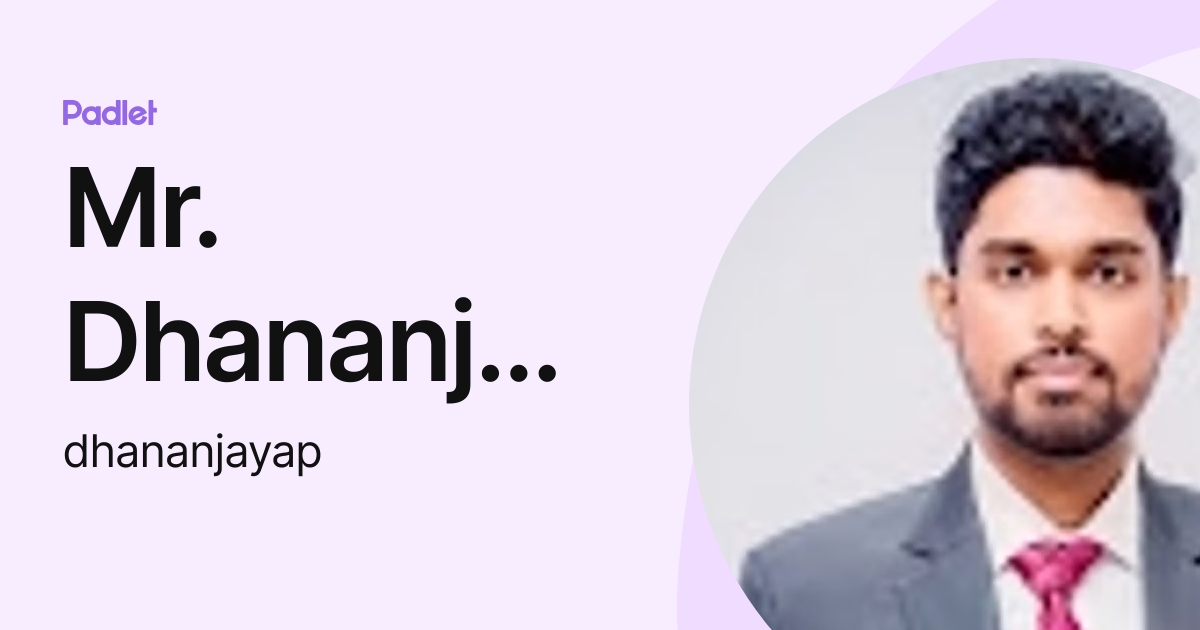 Mr. Dhananjaya Pathiraja - University of Kelaniya (dhananjayap) profile ...