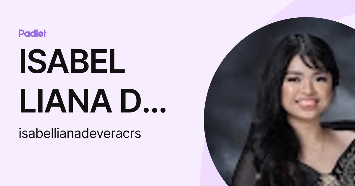 ISABEL LIANA DE VERA (isabellianadeveracrs) profile | Padlet