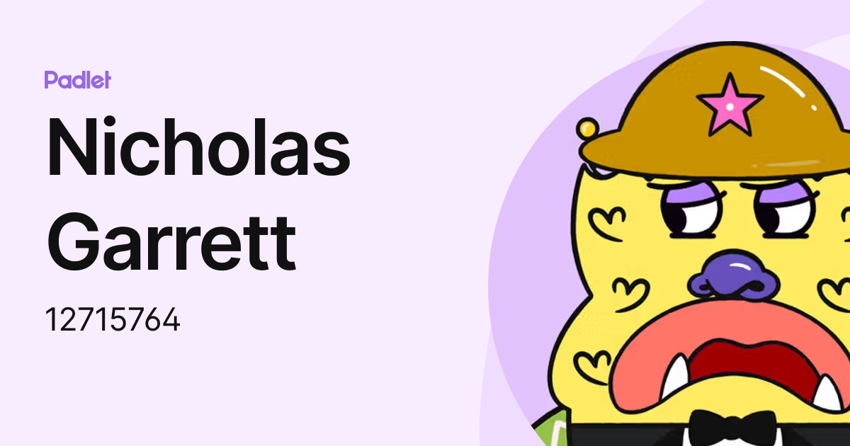 Nicholas Garrett (12715764) profile | Padlet
