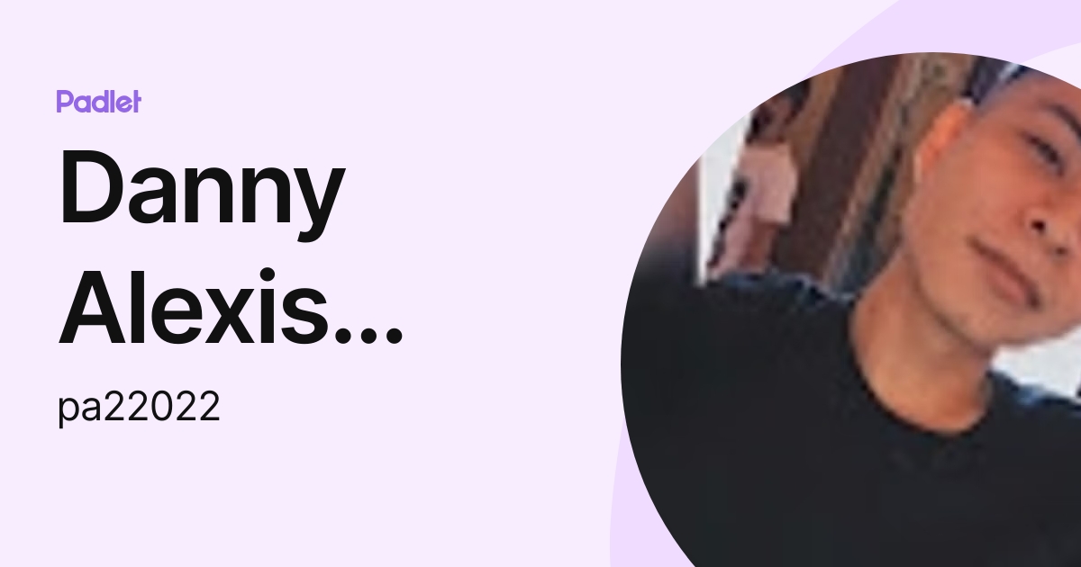 Danny Alexis Portillo Argote (pa22022) profile | Padlet