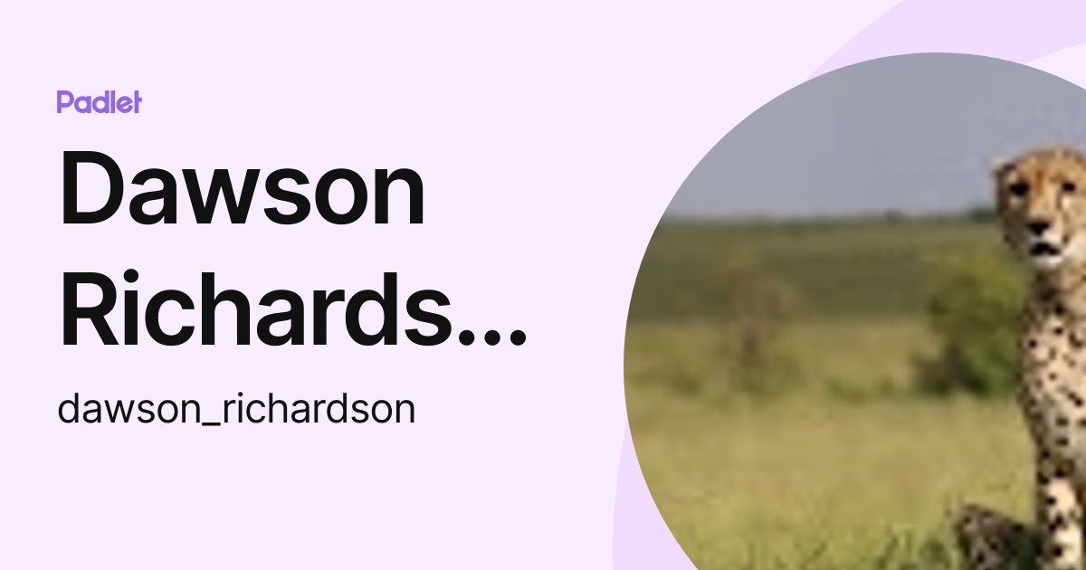 Dawson Richardson Dawson Richardson Profile Padlet