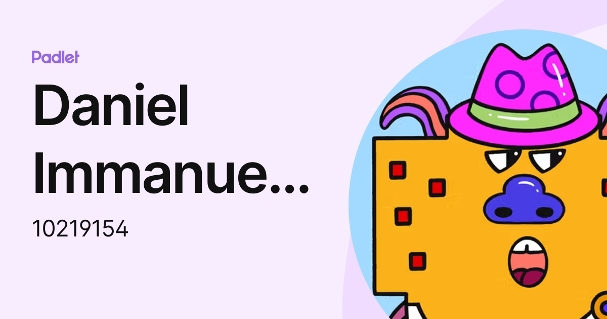 Daniel Immanuel Escobar García (10219154) profile | Padlet