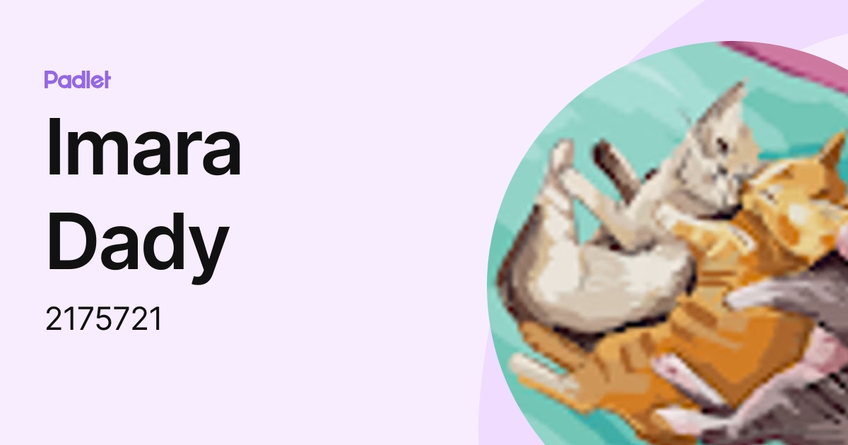 Imara Dady (2175721) profile | Padlet