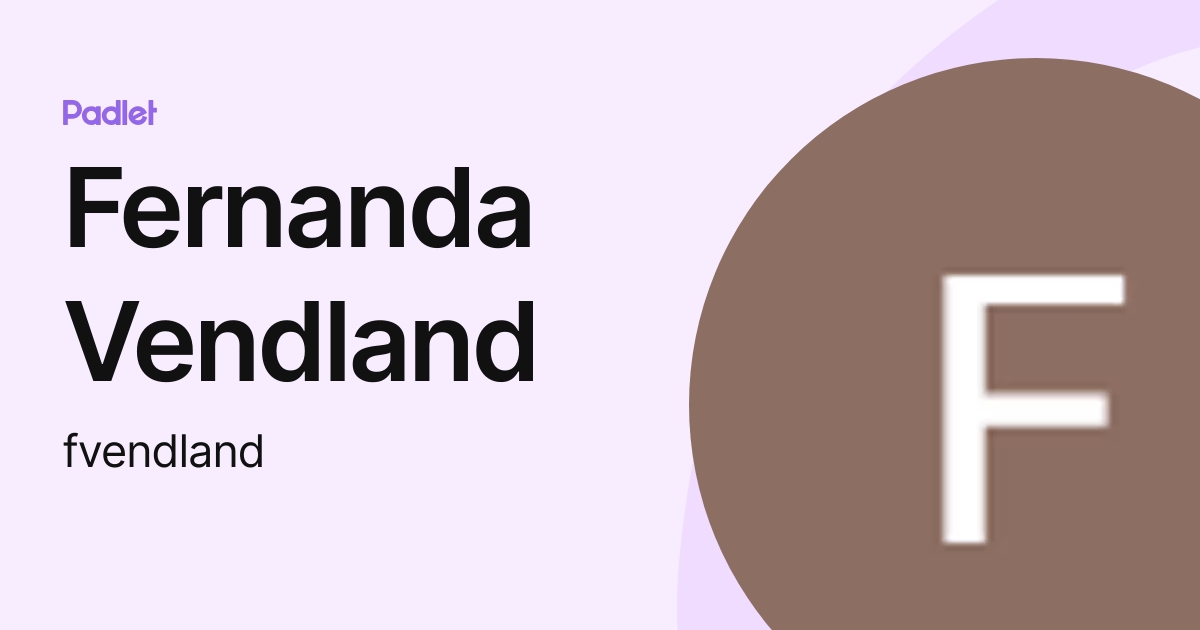 Fernanda Vendland (fvendland) profile | Padlet
