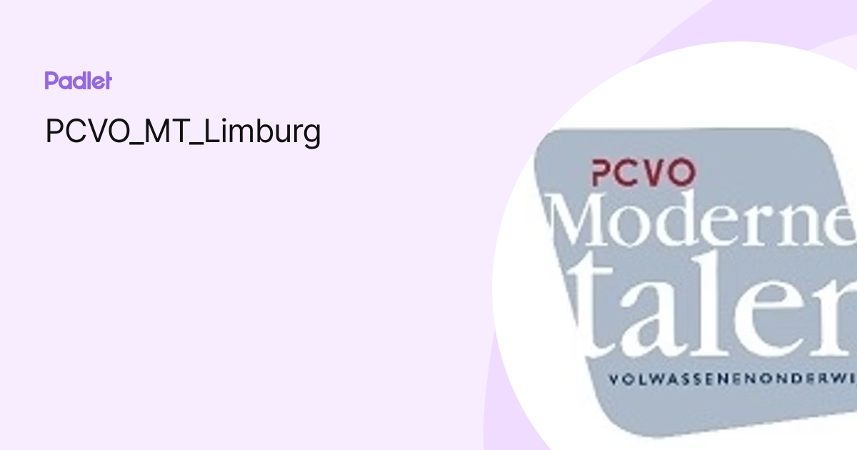 PCVO_MT_Limburg profile | Padlet