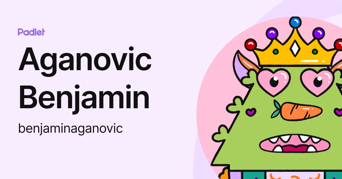 Aganovic Benjamin (benjaminaganovic) profile | Padlet