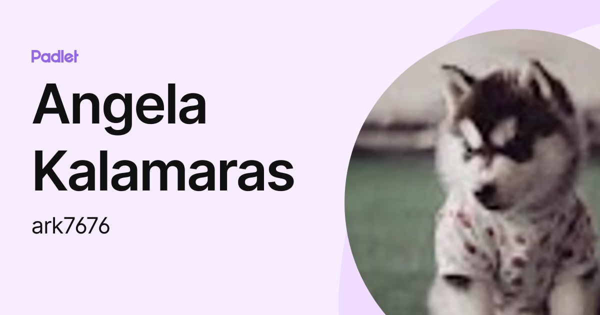 Angela Kalamaras (ark7676) profile | Padlet