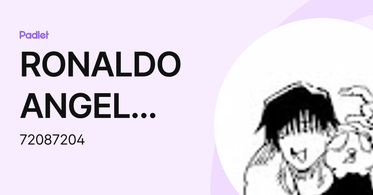 RONALDO ANGEL EUGENIO TOLEDO (72087204) profile | Padlet