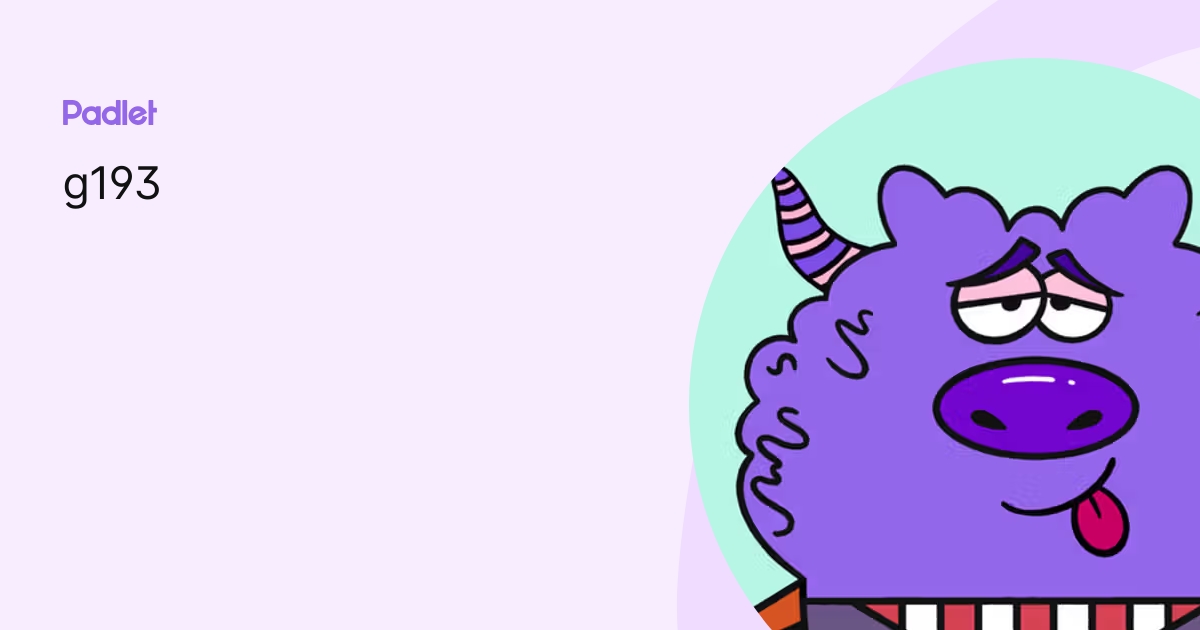 g193 profile | Padlet