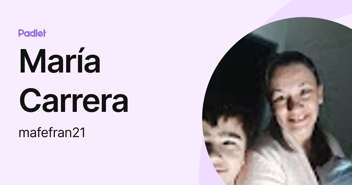 María Carrera (mafefran21) profile | Padlet