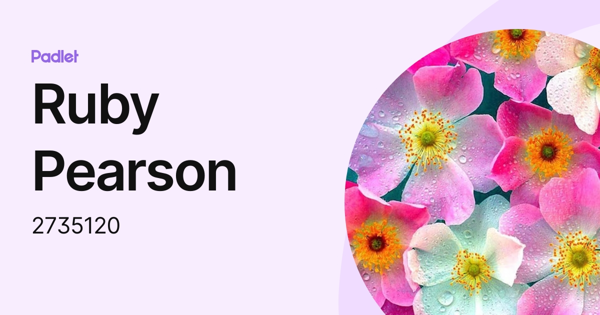 Ruby Pearson (2735120) profile | Padlet