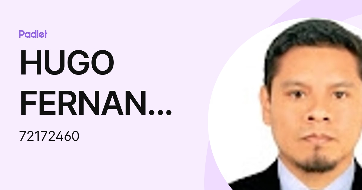 HUGO FERNANDO JACOBO AYTA (72172460) profile | Padlet