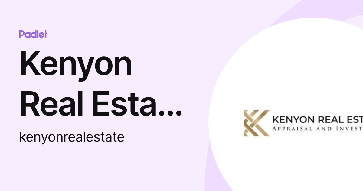 Kenyon Real Estate Appraisal & Investment (kenyonrealestate) profile ...