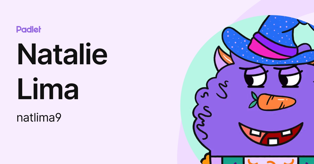 Natalie Lima (natlima9) profile | Padlet