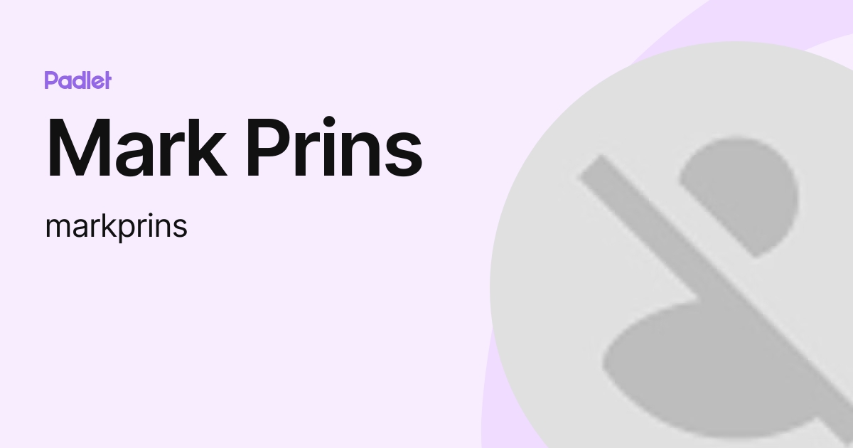Mark Prins (markprins) profile | Padlet